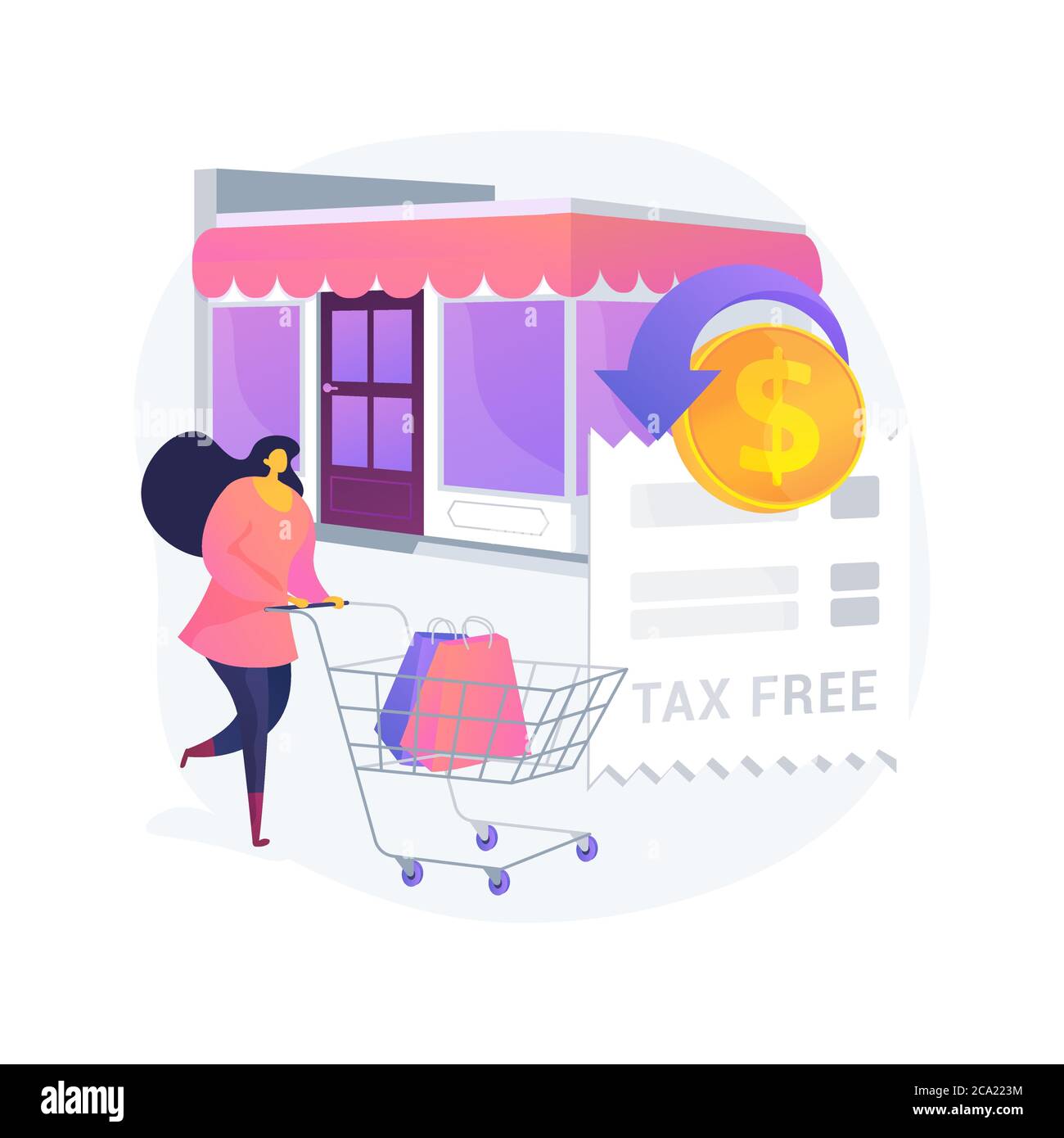Tax free service abstract concept vector illustration Stock Vector ...