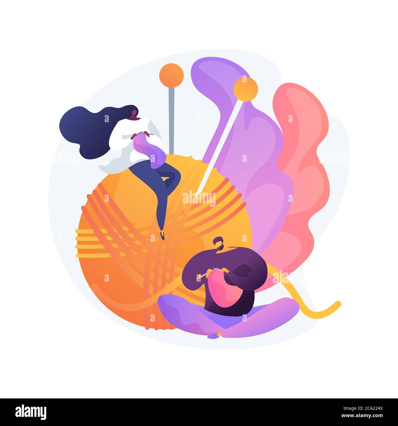 Learn how to knit abstract concept vector illustration Stock Vector ...