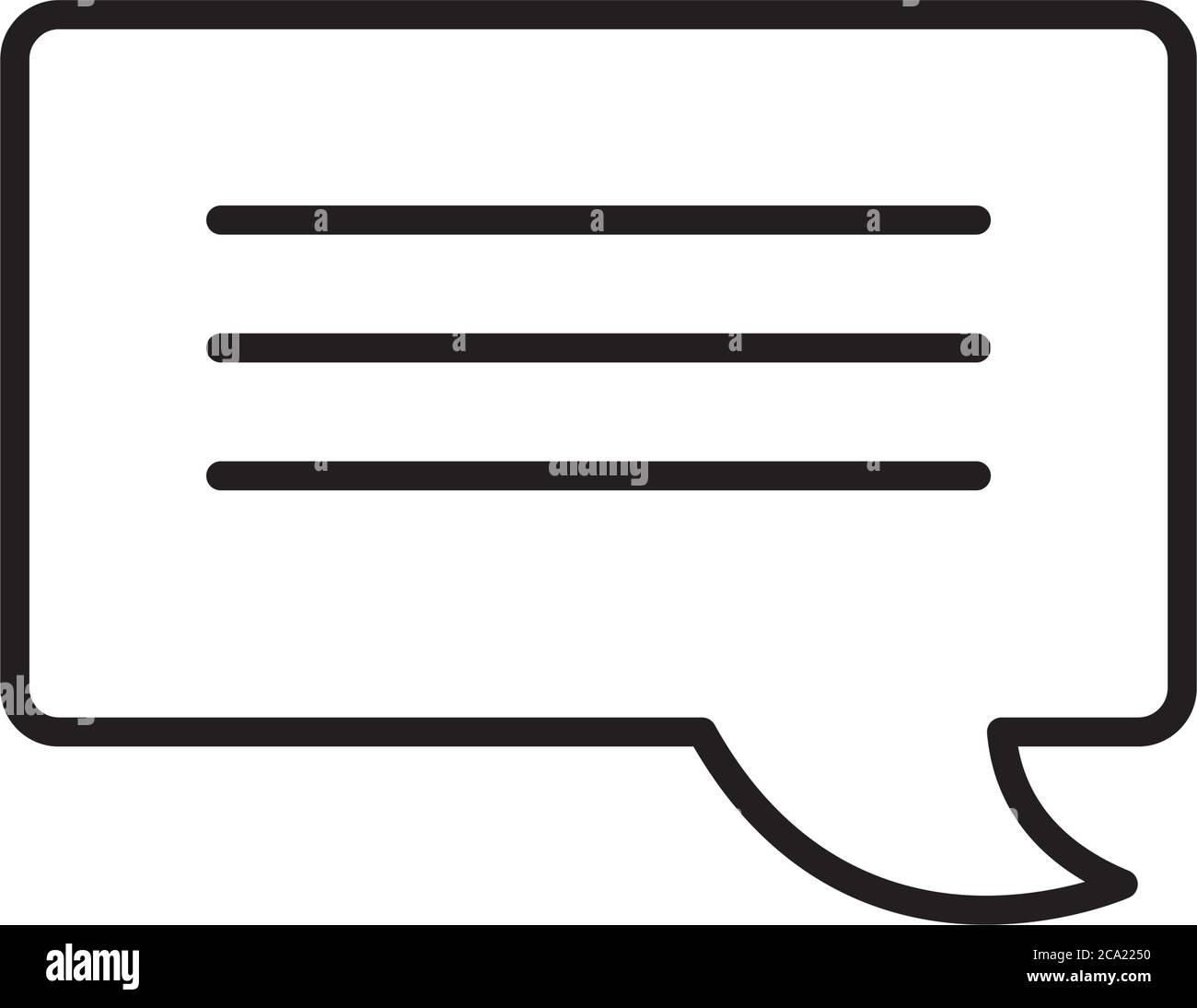 square speech bubble icon over white background, line style, vector ...