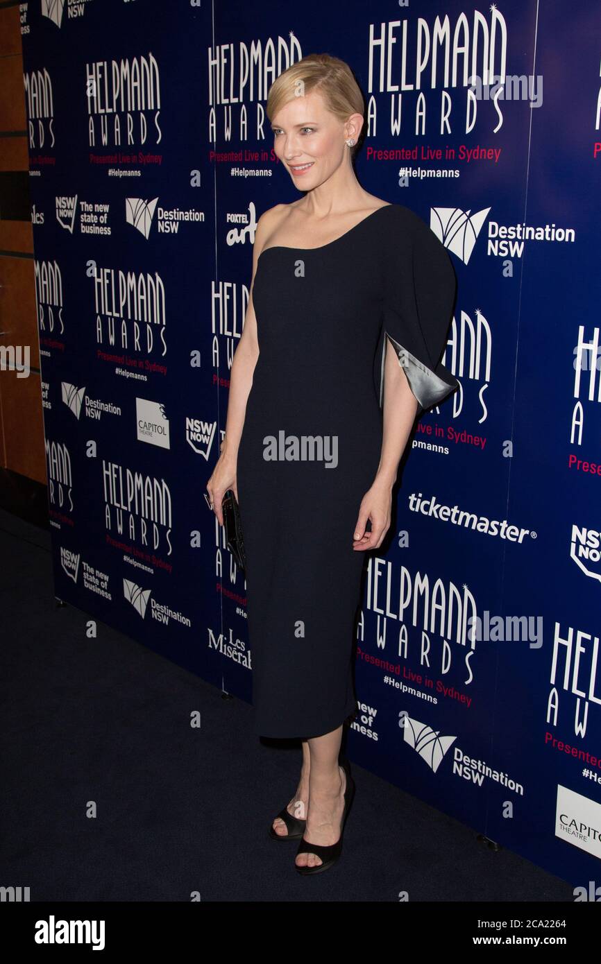 Cate Blanchett at the 2015 Helpmann Awards in Sydney, Australia. 27 ...