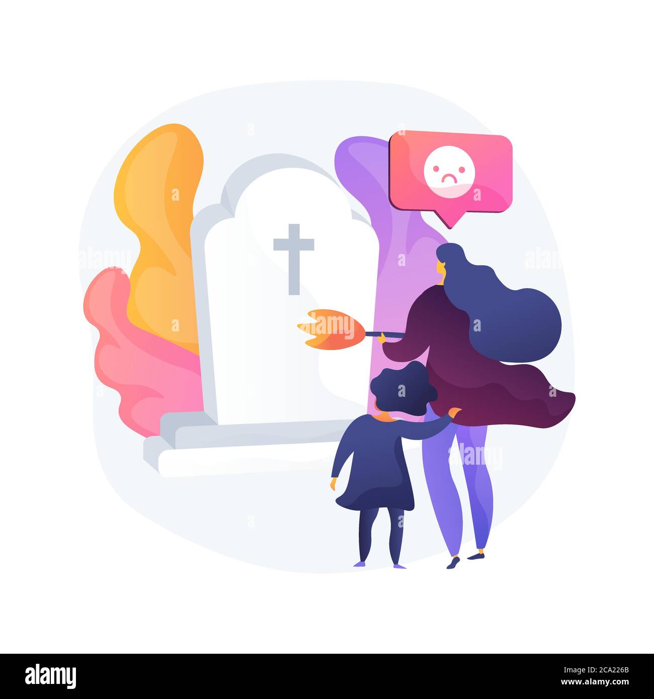 Loss of partner illustration Stock Vector Images - Alamy