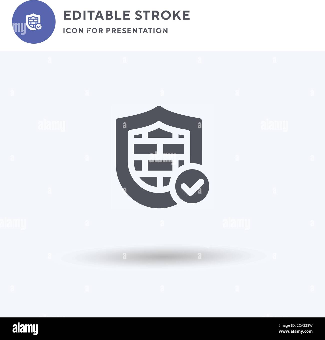 Firewall icon vector, filled flat sign, solid pictogram isolated on ...