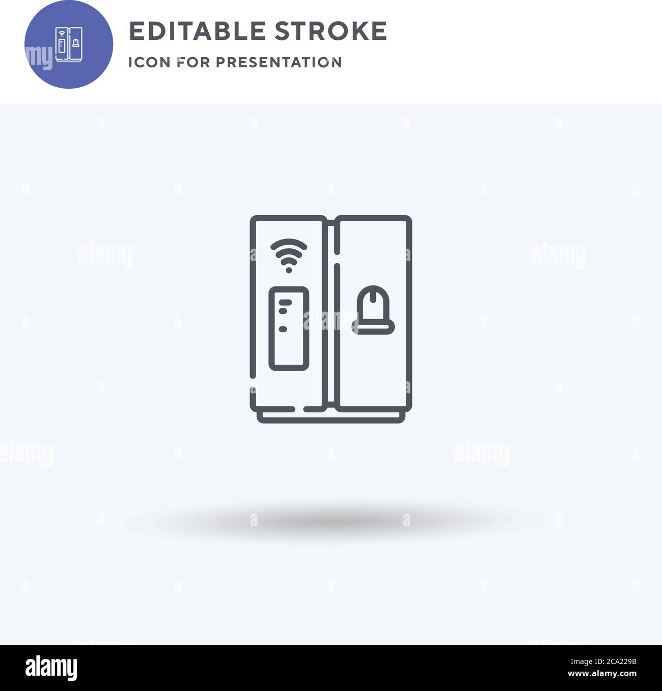 Refrigerator icon vector, filled flat sign, solid pictogram isolated on ...