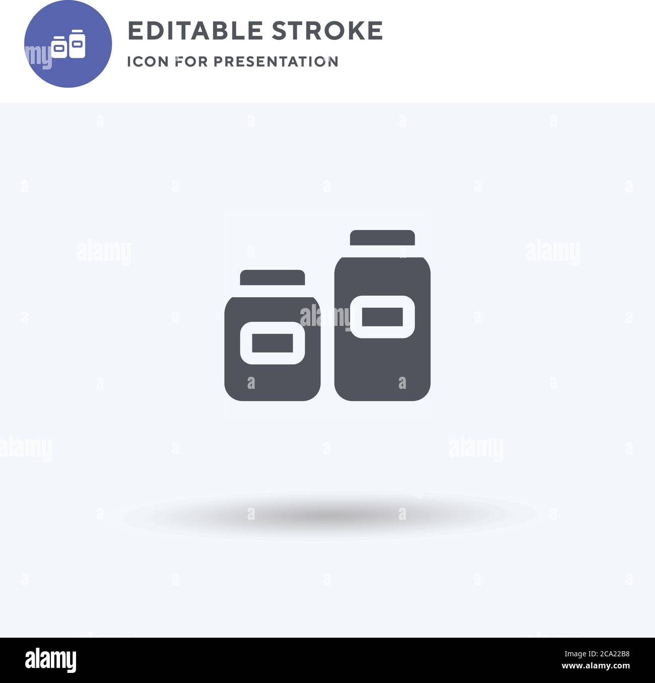 Pots icon vector, filled flat sign, solid pictogram isolated on white ...