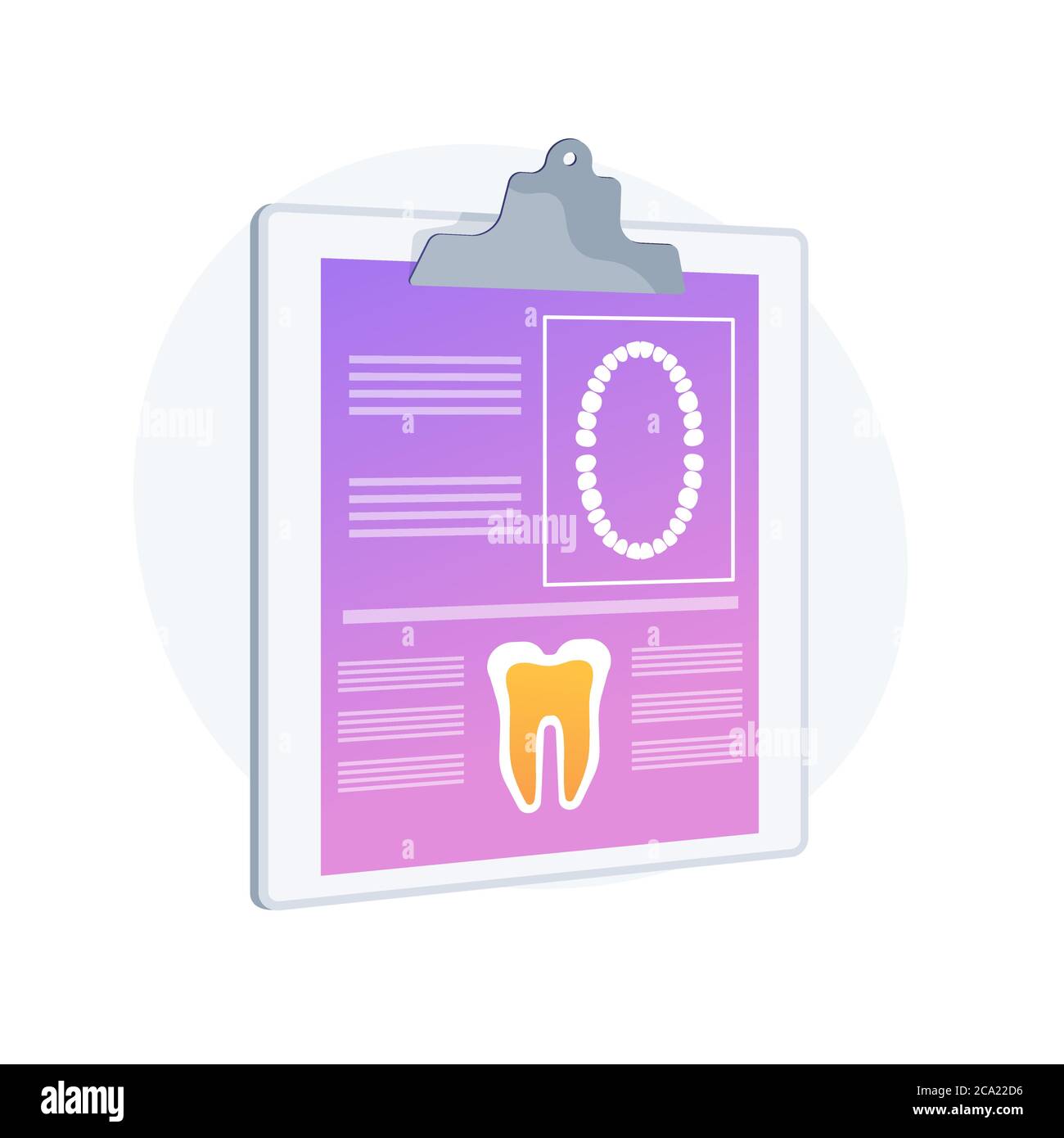 Dental patient card abstract concept vector illustration Stock Vector ...