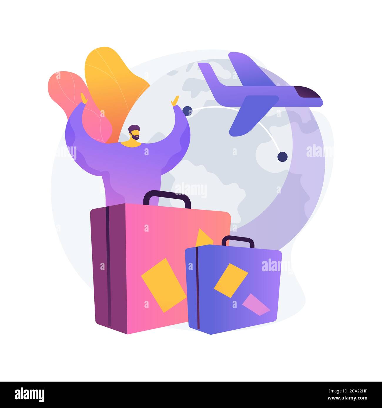 Traveling the world abstract concept vector illustration Stock Vector ...