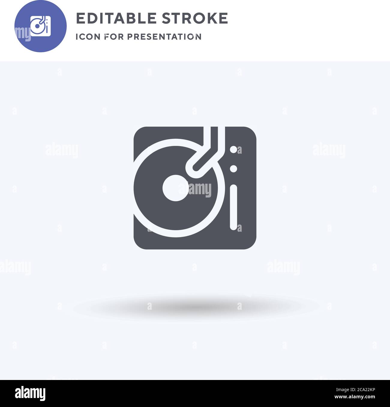 Dj icon vector, filled flat sign, solid pictogram isolated on white ...
