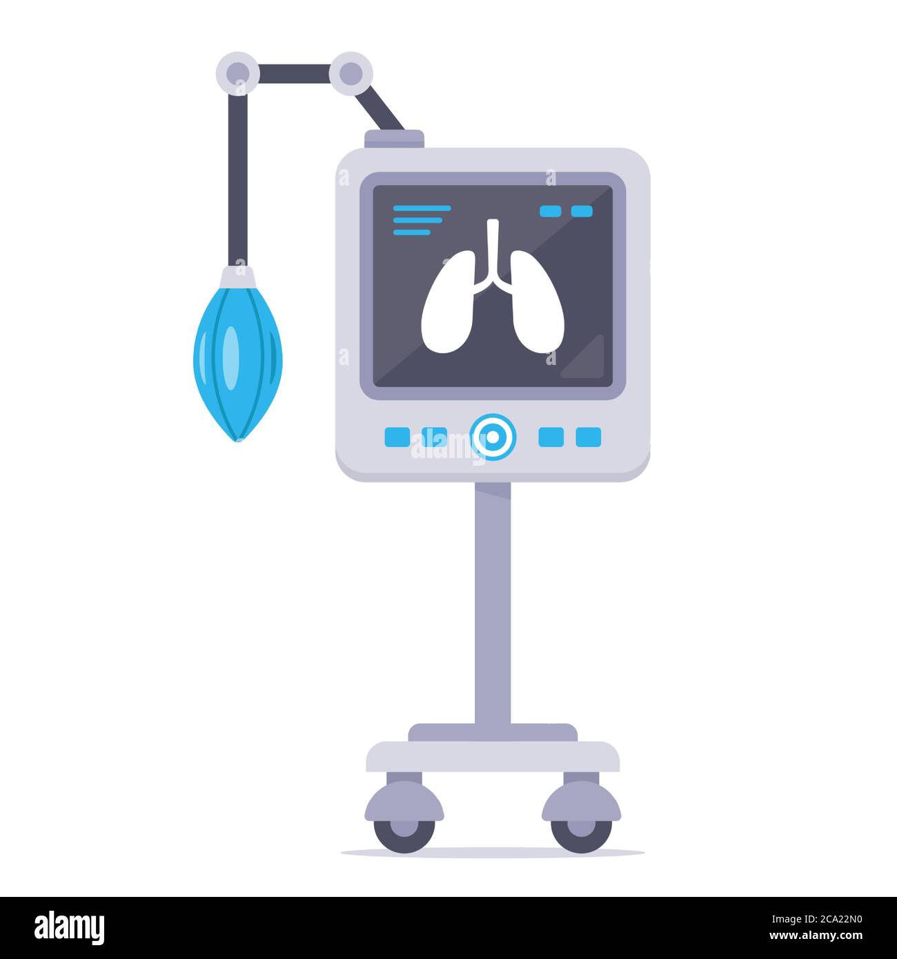 mechanical ventilation apparatus. salvation of a person from ...