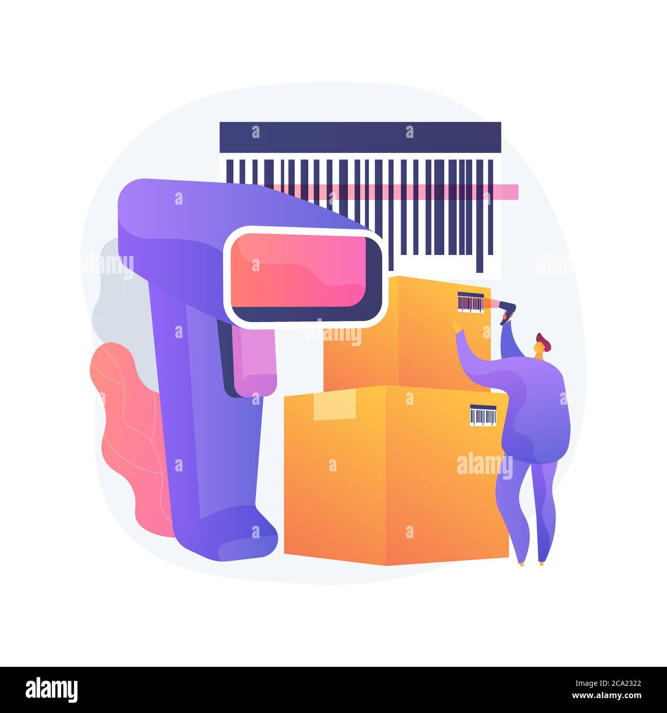 Barcode scanning abstract concept vector illustration Stock Vector ...