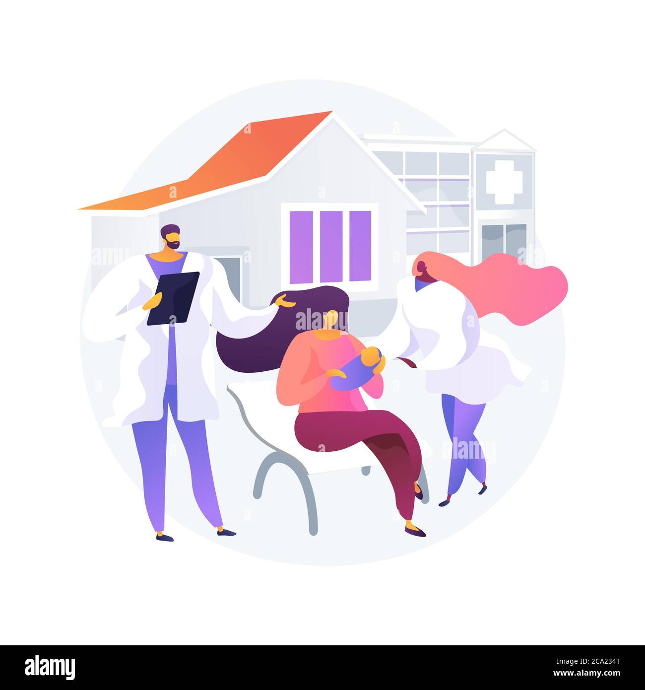 Maternity services abstract concept vector illustration Stock Vector ...