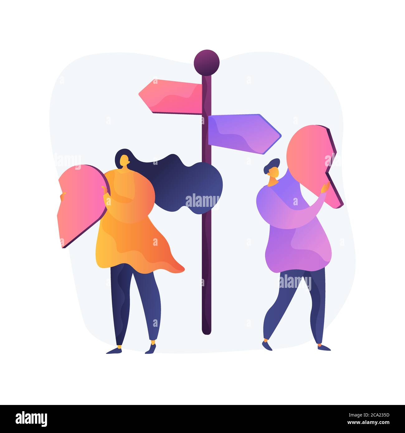Separated person abstract concept vector illustration Stock Vector ...