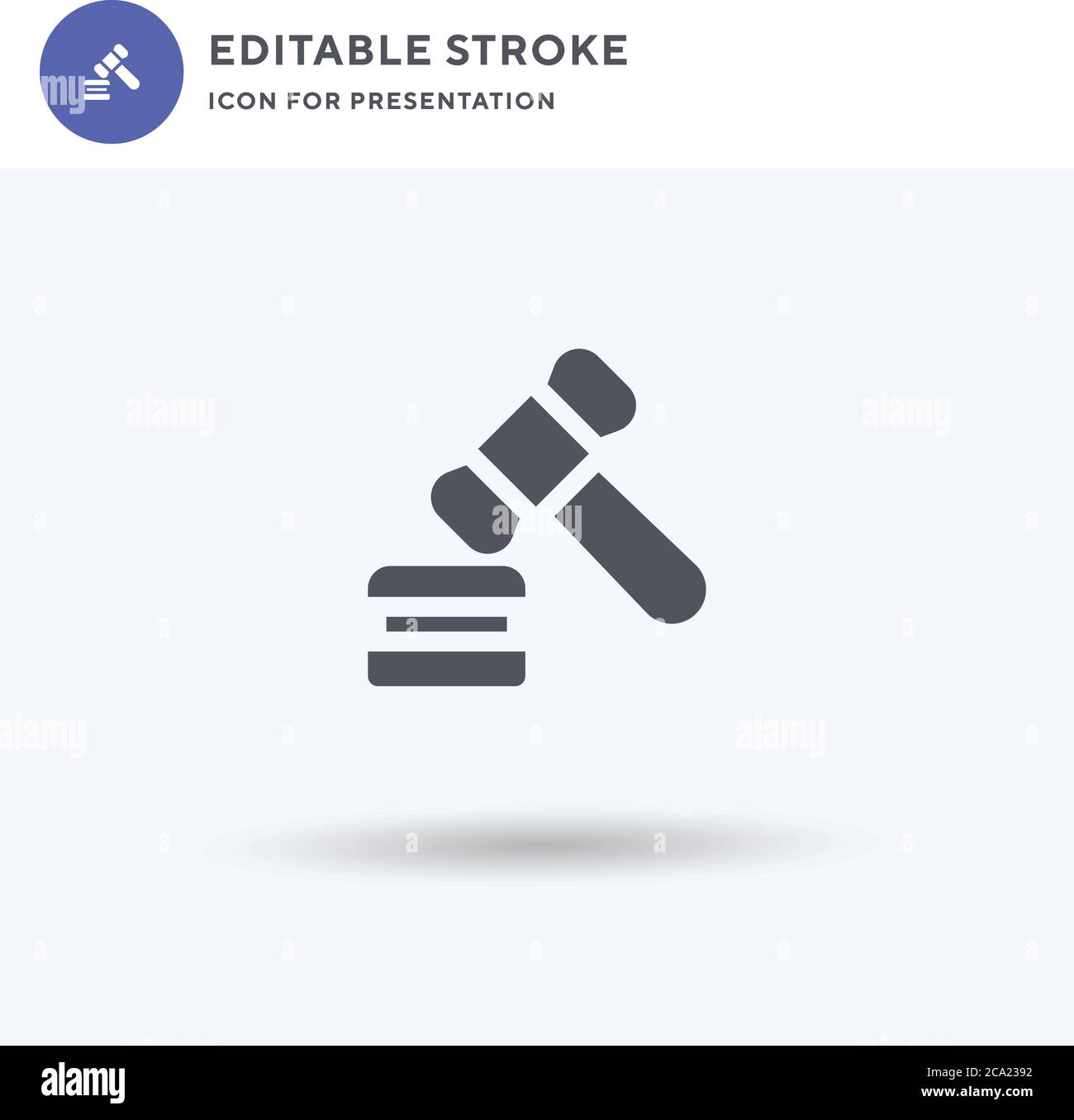 Auction icon vector, filled flat sign, solid pictogram isolated on ...