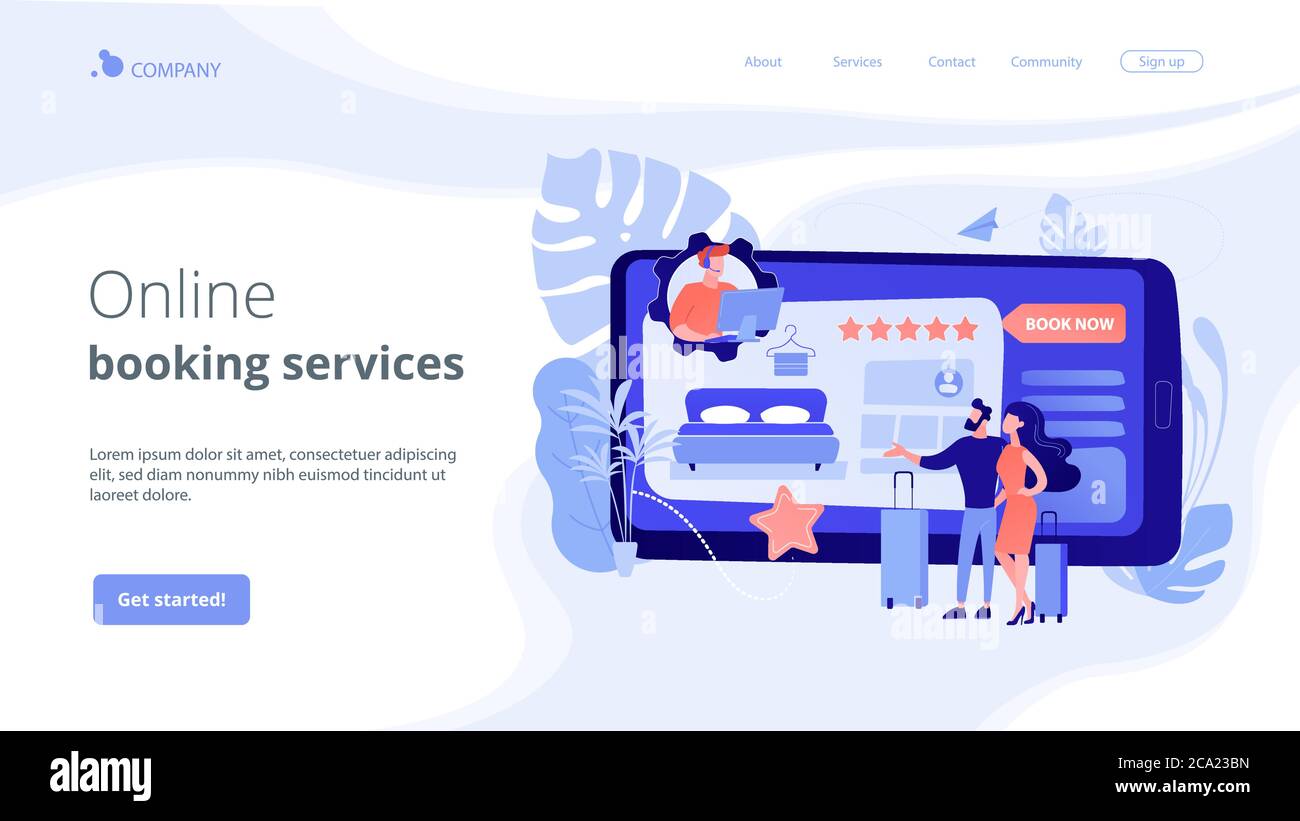 Virtual reservation Stock Vector Images - Alamy