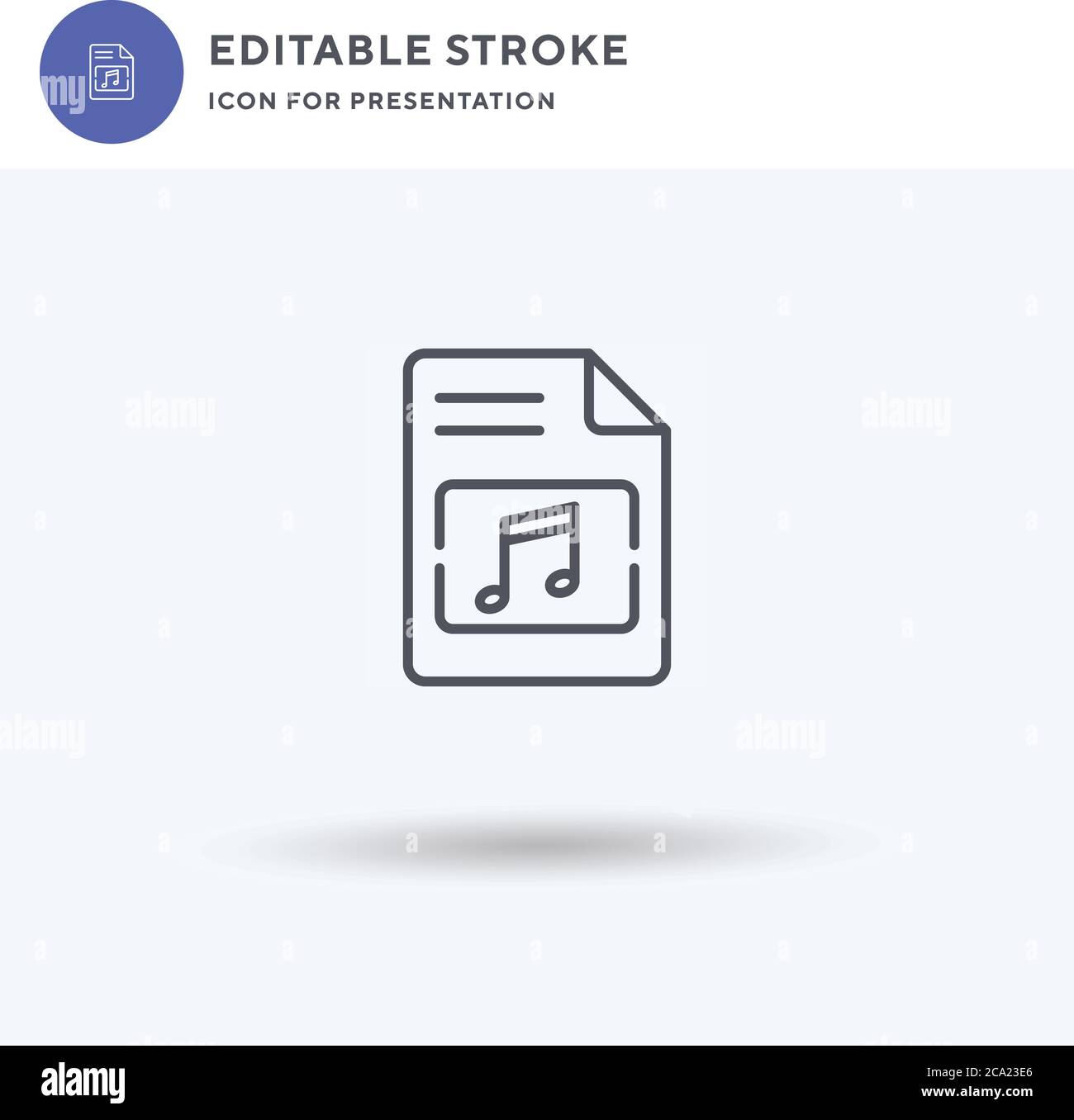 Music File icon vector, filled flat sign, solid pictogram isolated on ...