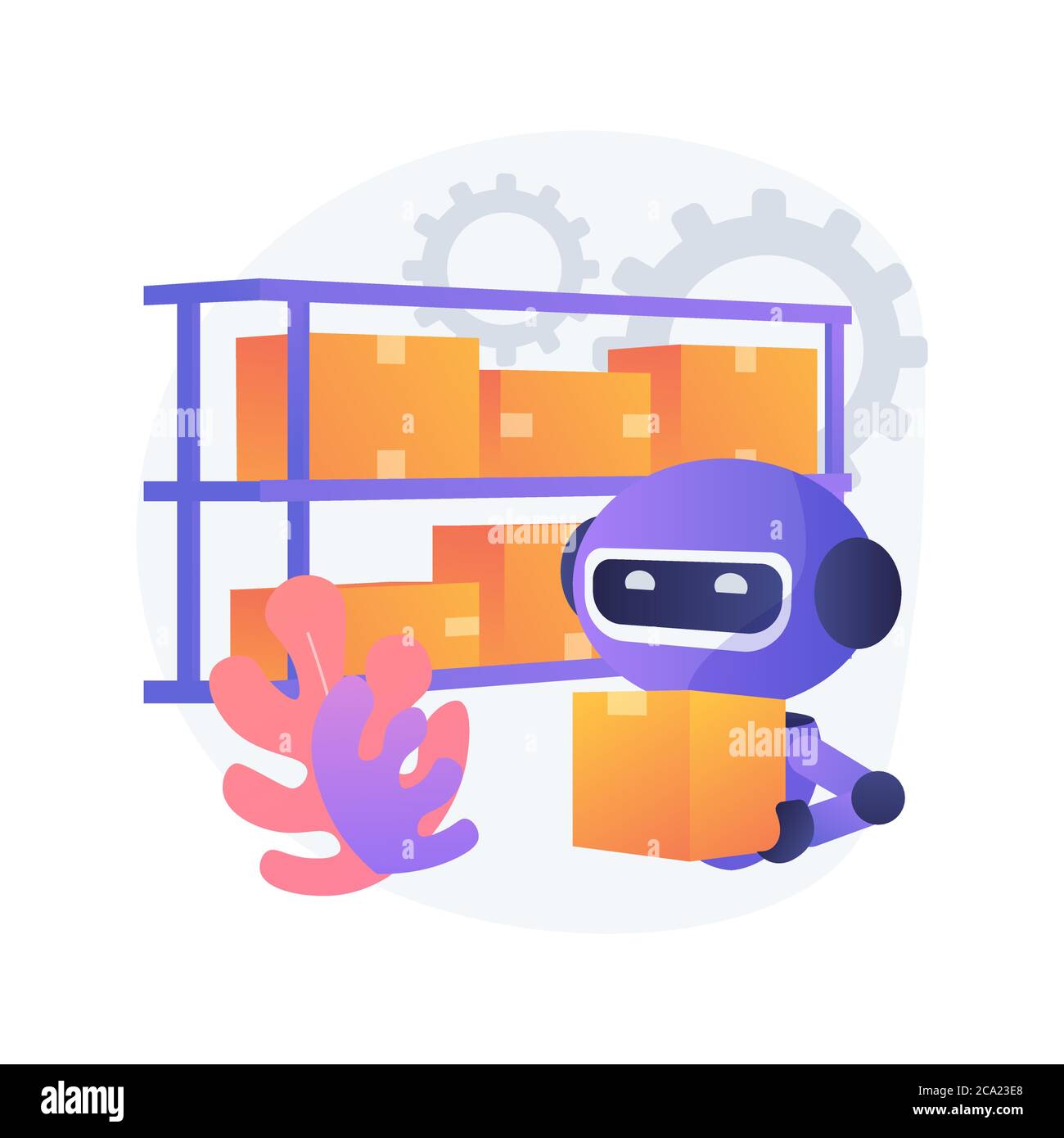 Warehouse robotization abstract concept vector illustration Stock ...