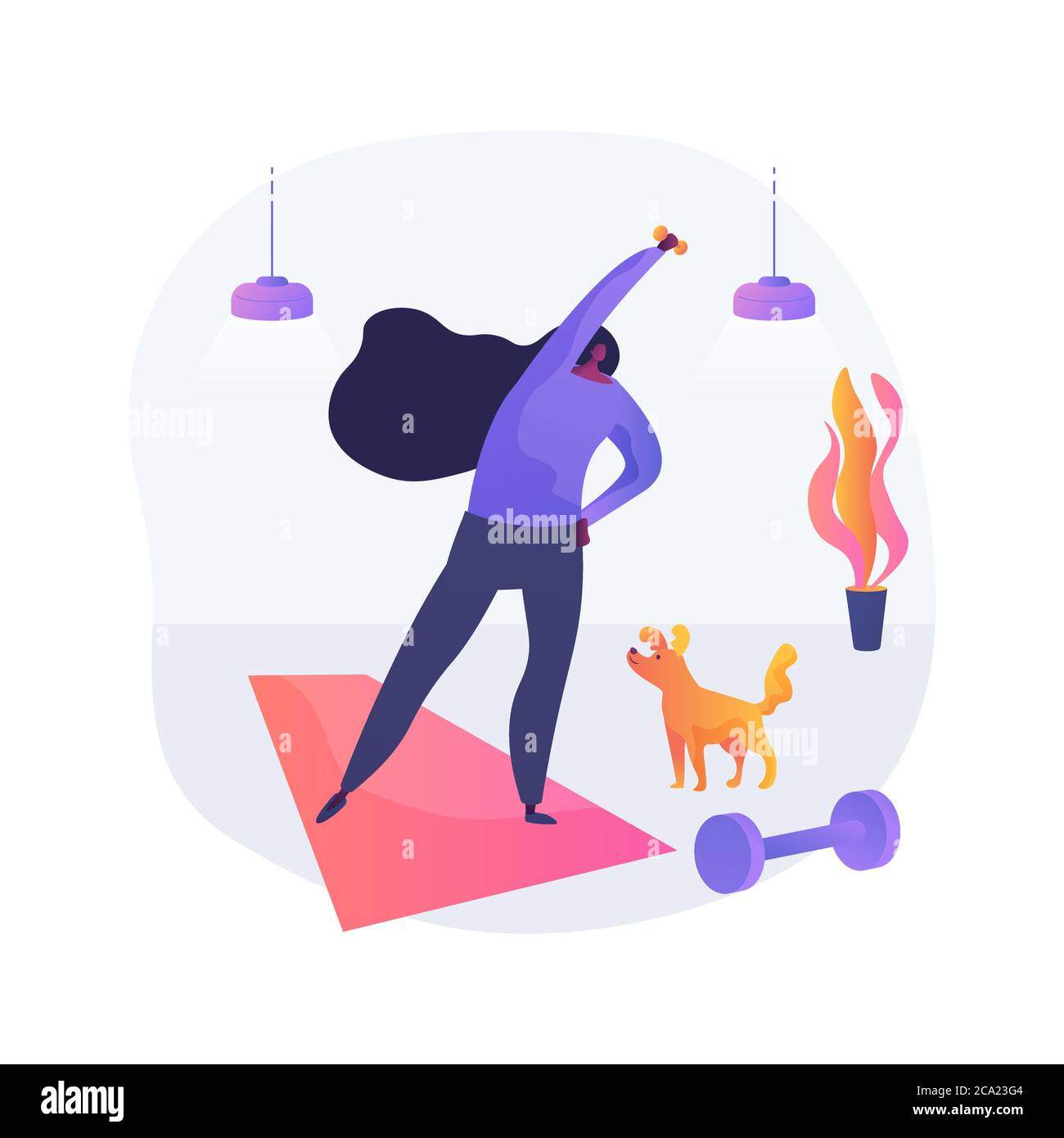 Home gymnastics abstract concept vector illustration Stock Vector Image ...