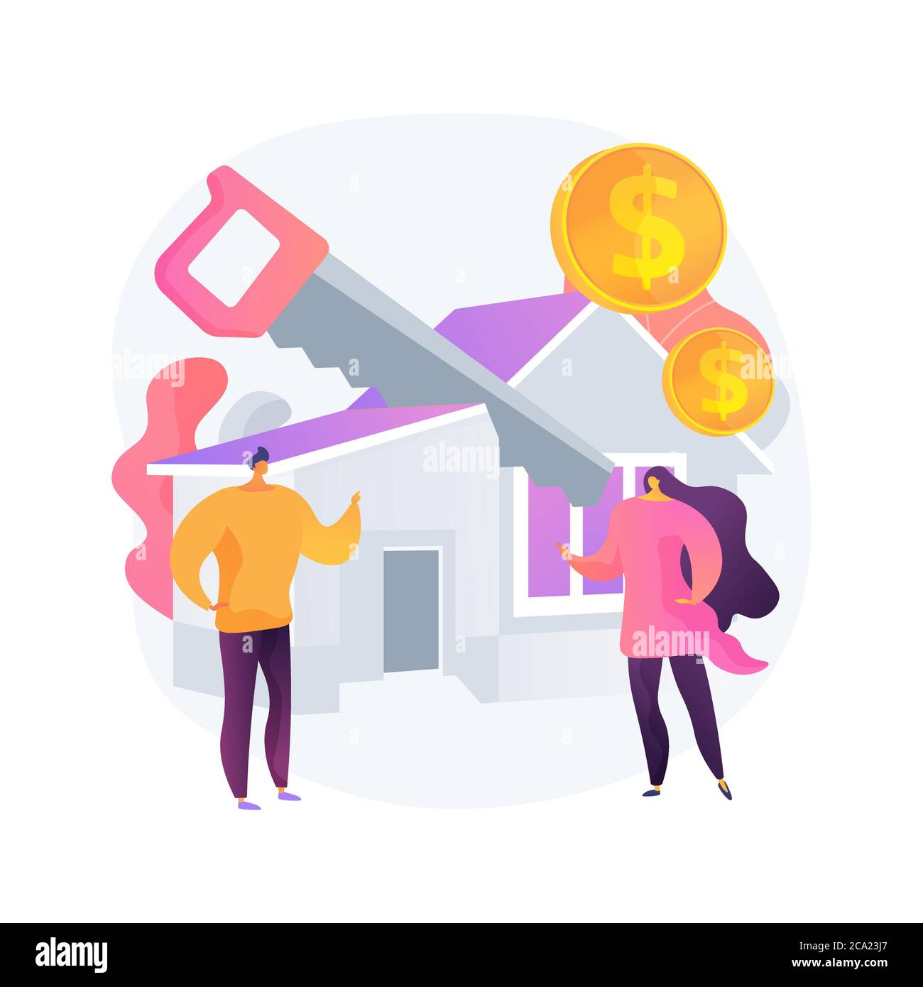 Property division abstract concept vector illustration Stock Vector ...