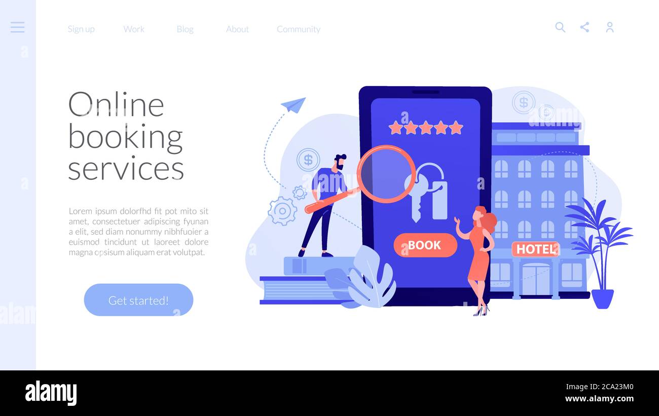 Hotel booking app homepage Stock Vector Images - Alamy