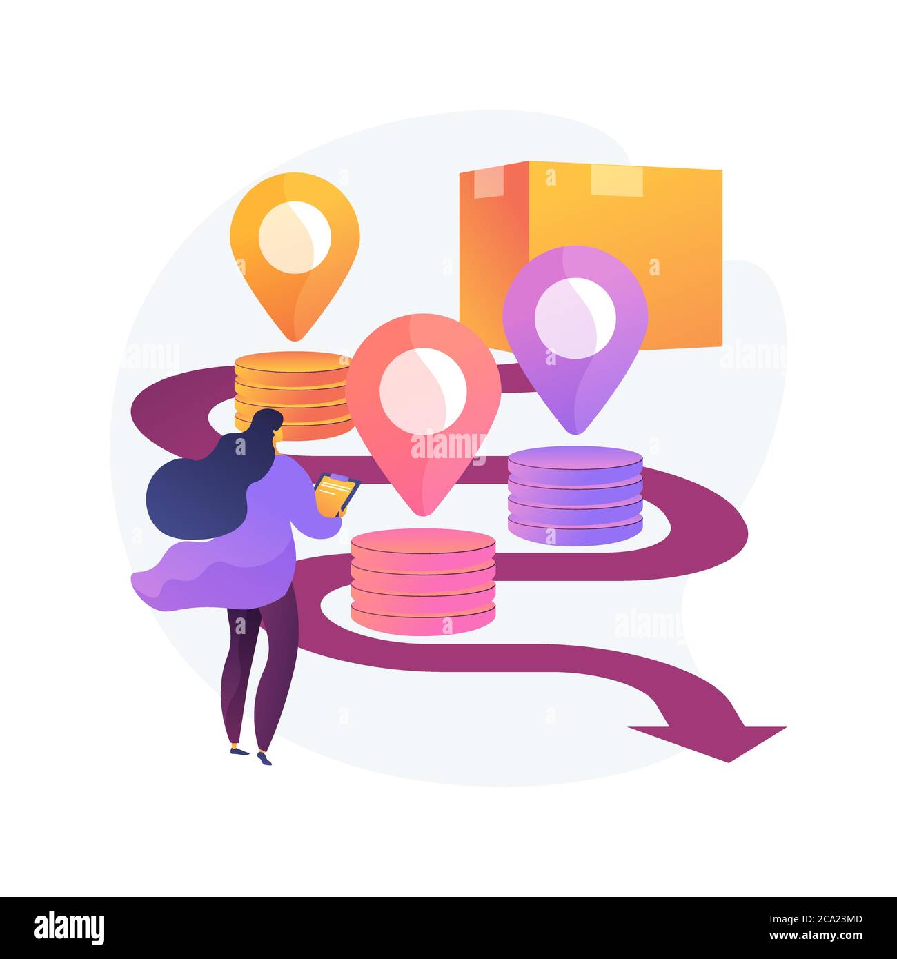 Supply chain analytics abstract concept vector illustration Stock ...