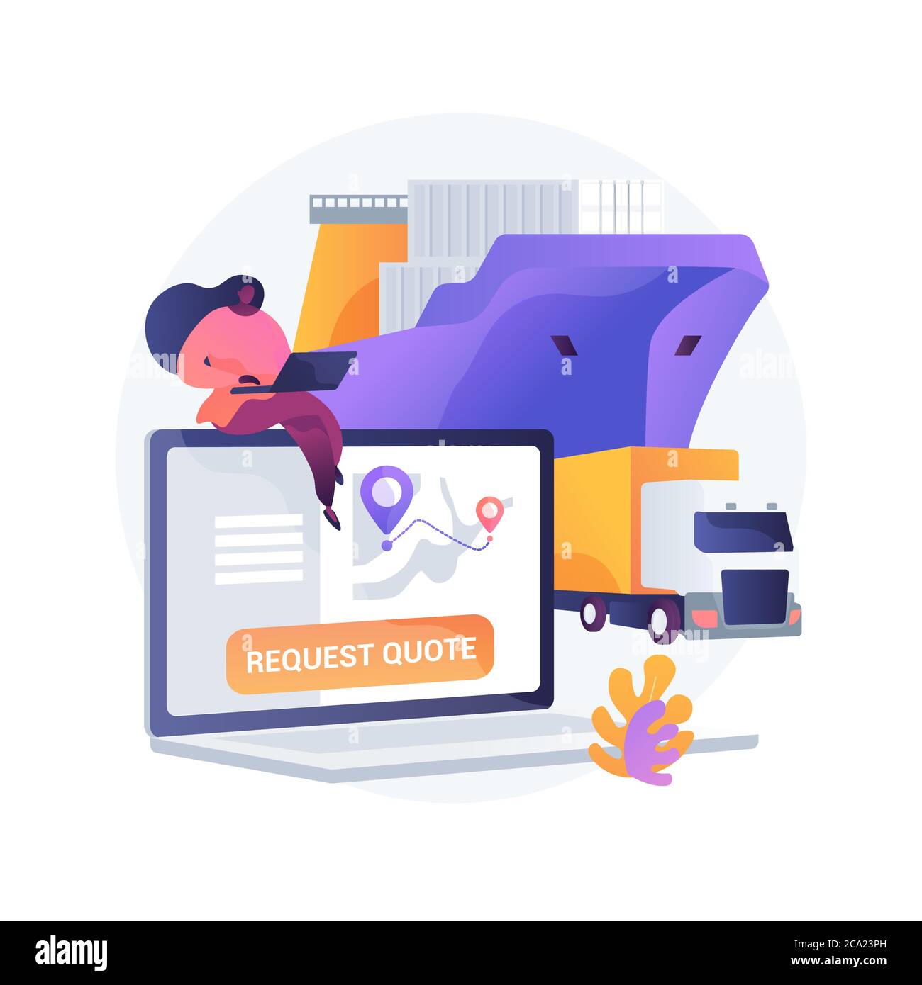 Freight quote request abstract concept vector illustration Stock Vector ...