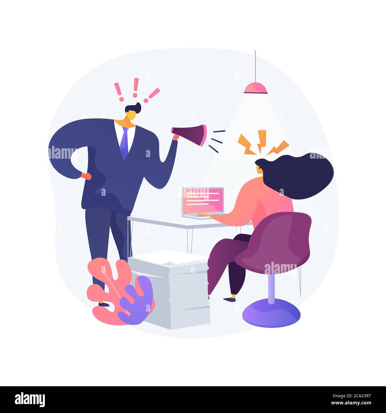 Work pressure abstract concept vector illustration Stock Vector Image ...