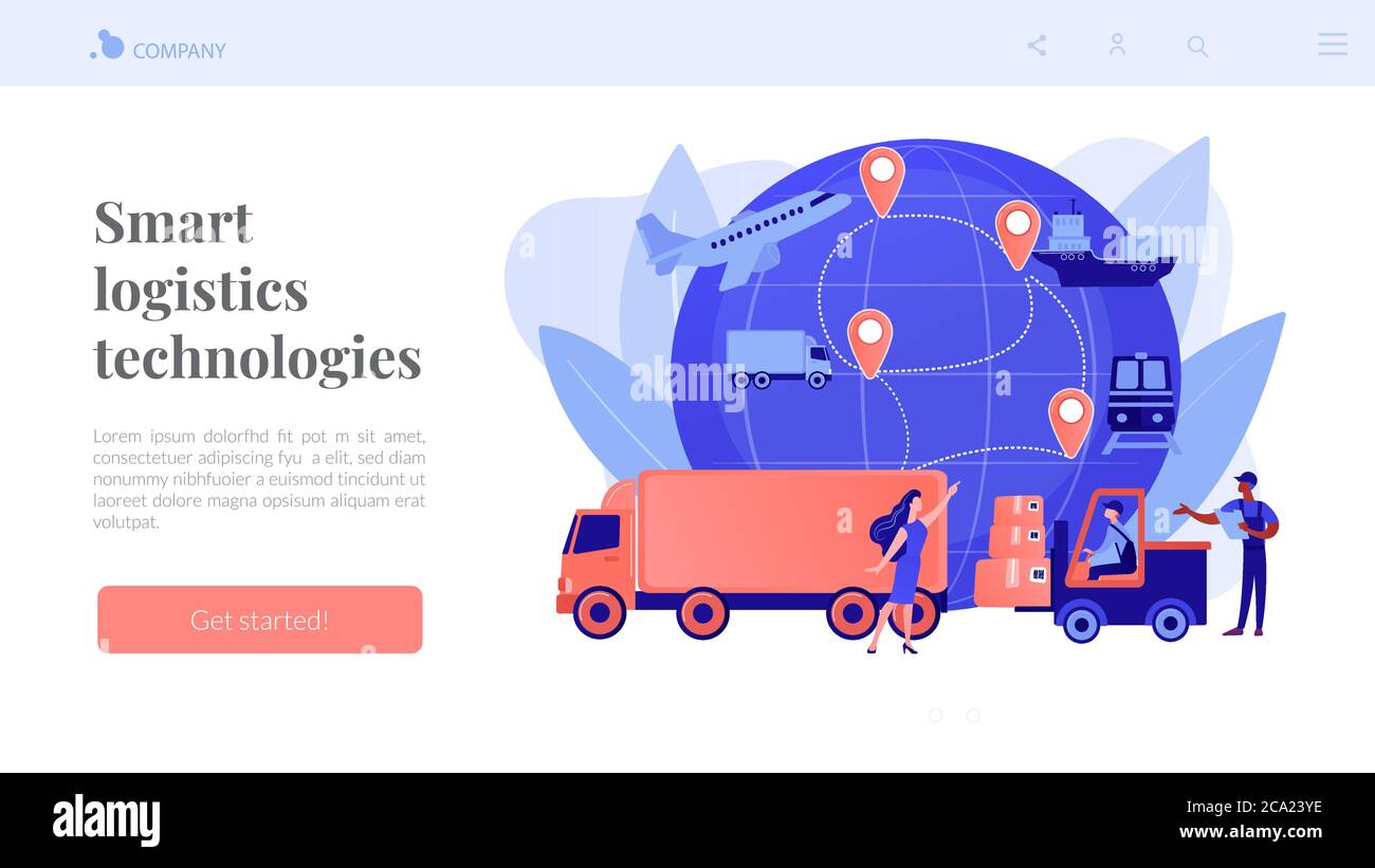 Business logistics concept landing page Stock Vector Image & Art - Alamy