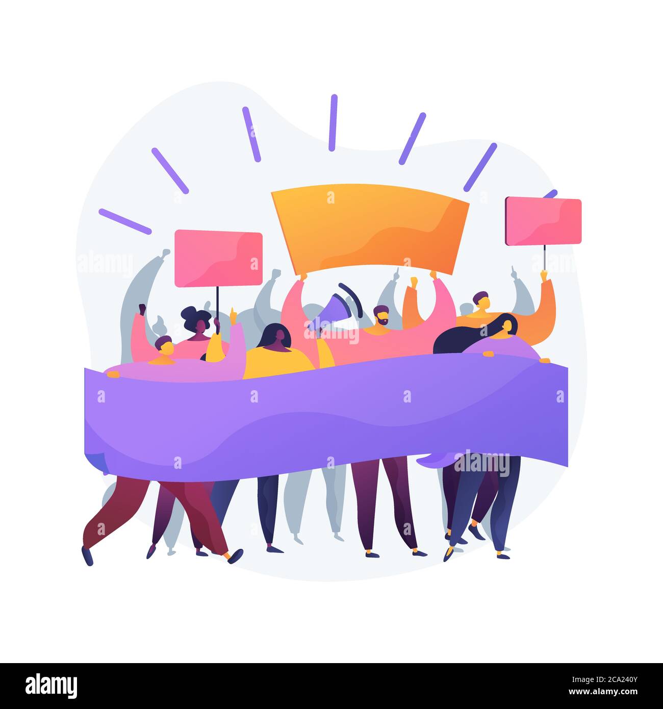Mass protest abstract concept vector illustration Stock Vector Image ...