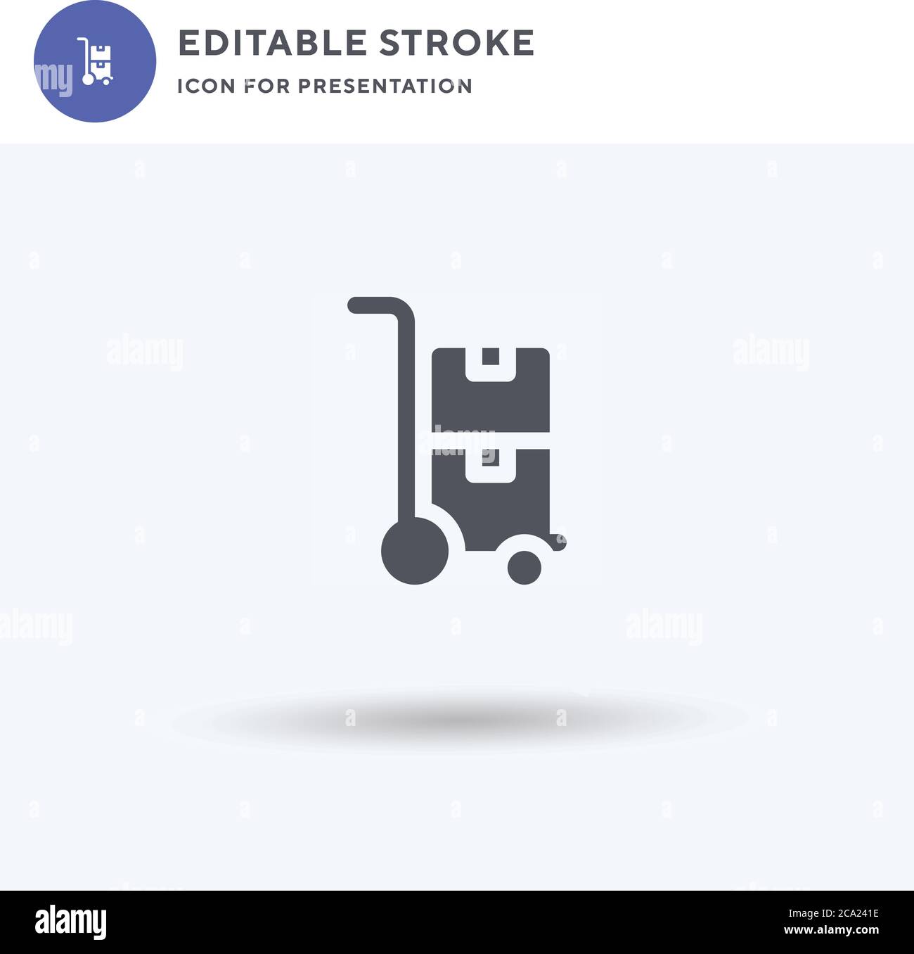 Trolley icon vector, filled flat sign, solid pictogram isolated on ...