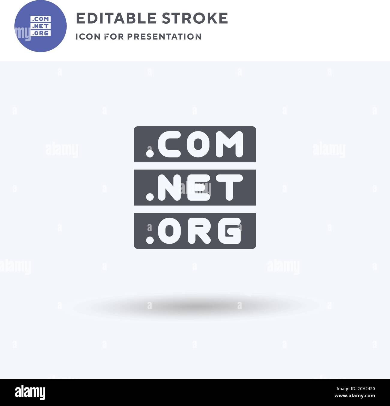 Domain icon vector, filled flat sign, solid pictogram isolated on white ...