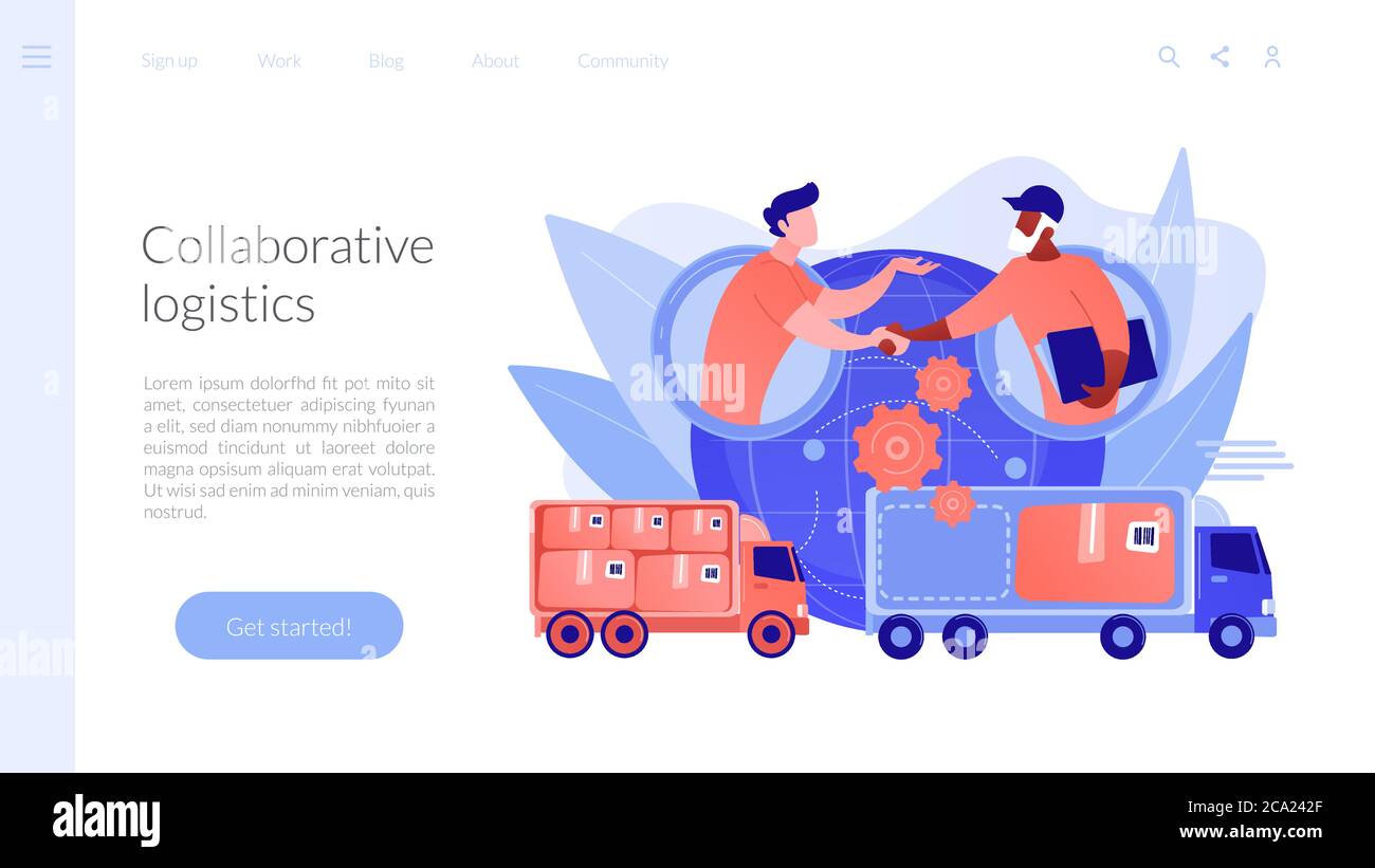 Collaborative logistics concept landing page Stock Vector Image & Art ...