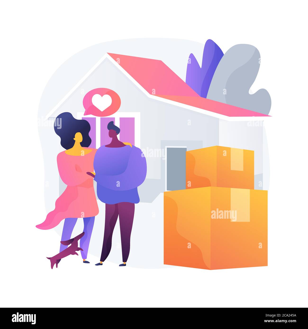 Cohabitation abstract concept vector illustration Stock Vector Image ...