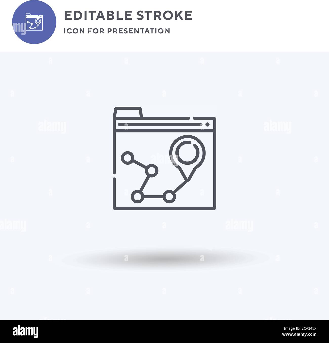 Tracking icon vector, filled flat sign, solid pictogram isolated on ...