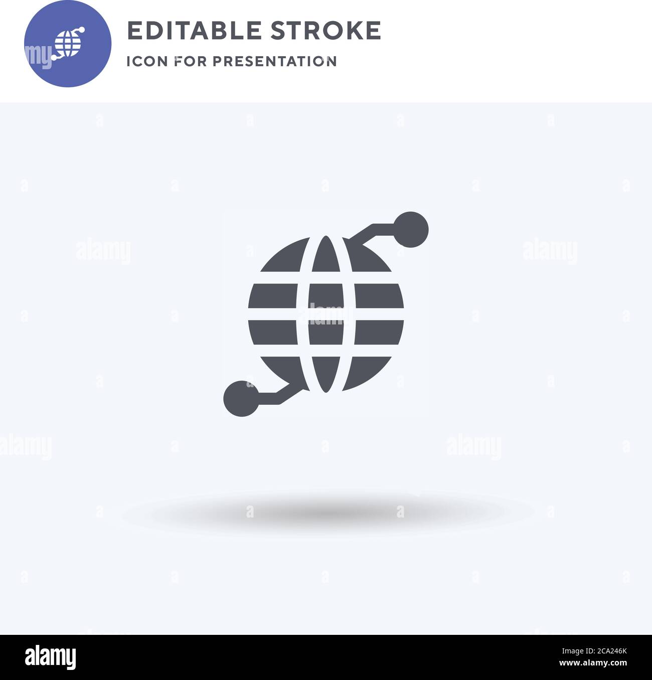 Earth Grid icon vector, filled flat sign, solid pictogram isolated on ...