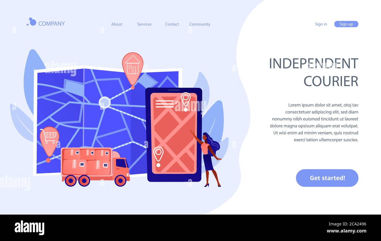 Delivery point concept landing page Stock Vector Image & Art - Alamy