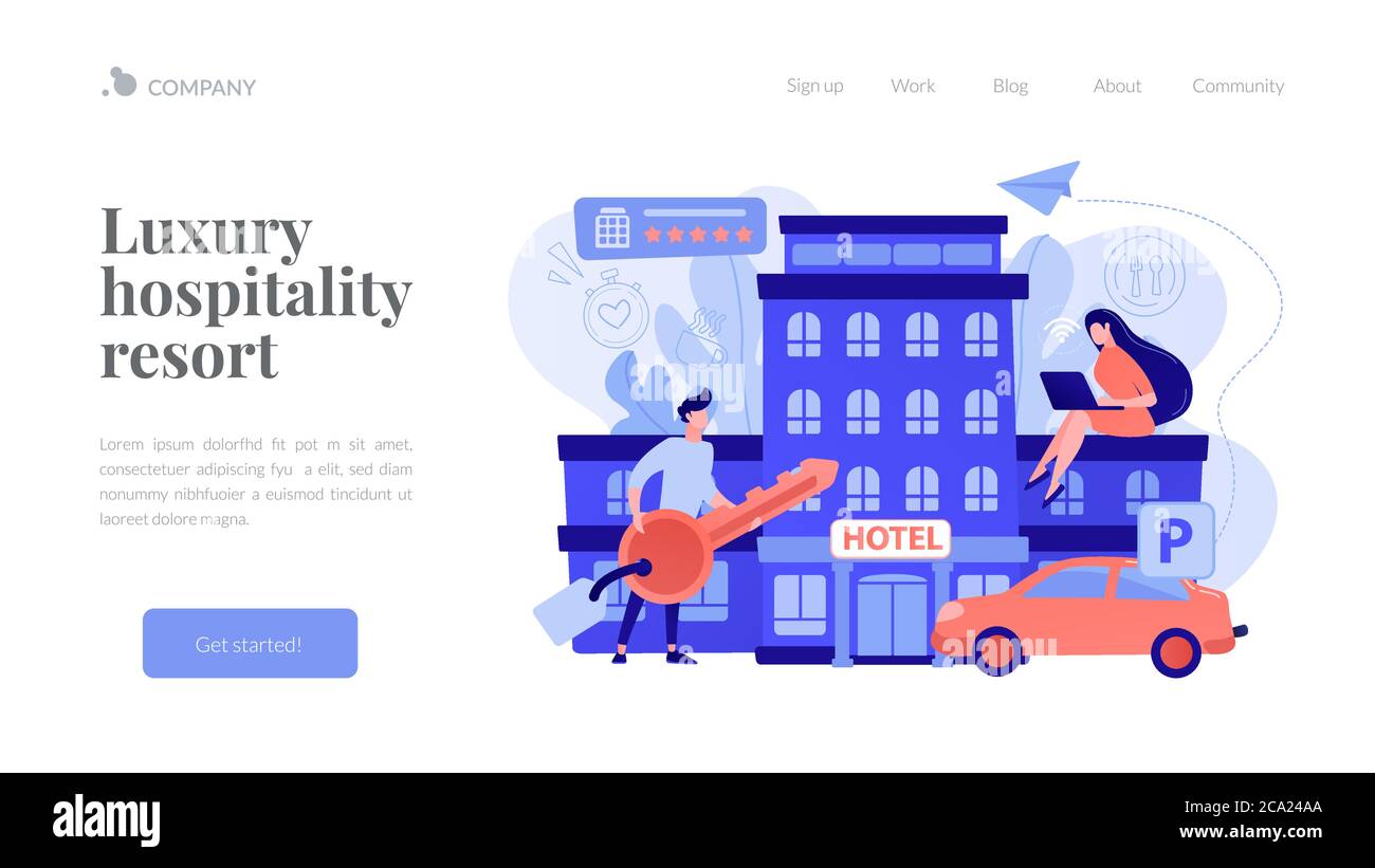 All-inclusive hotel concept landing page Stock Vector Image & Art - Alamy