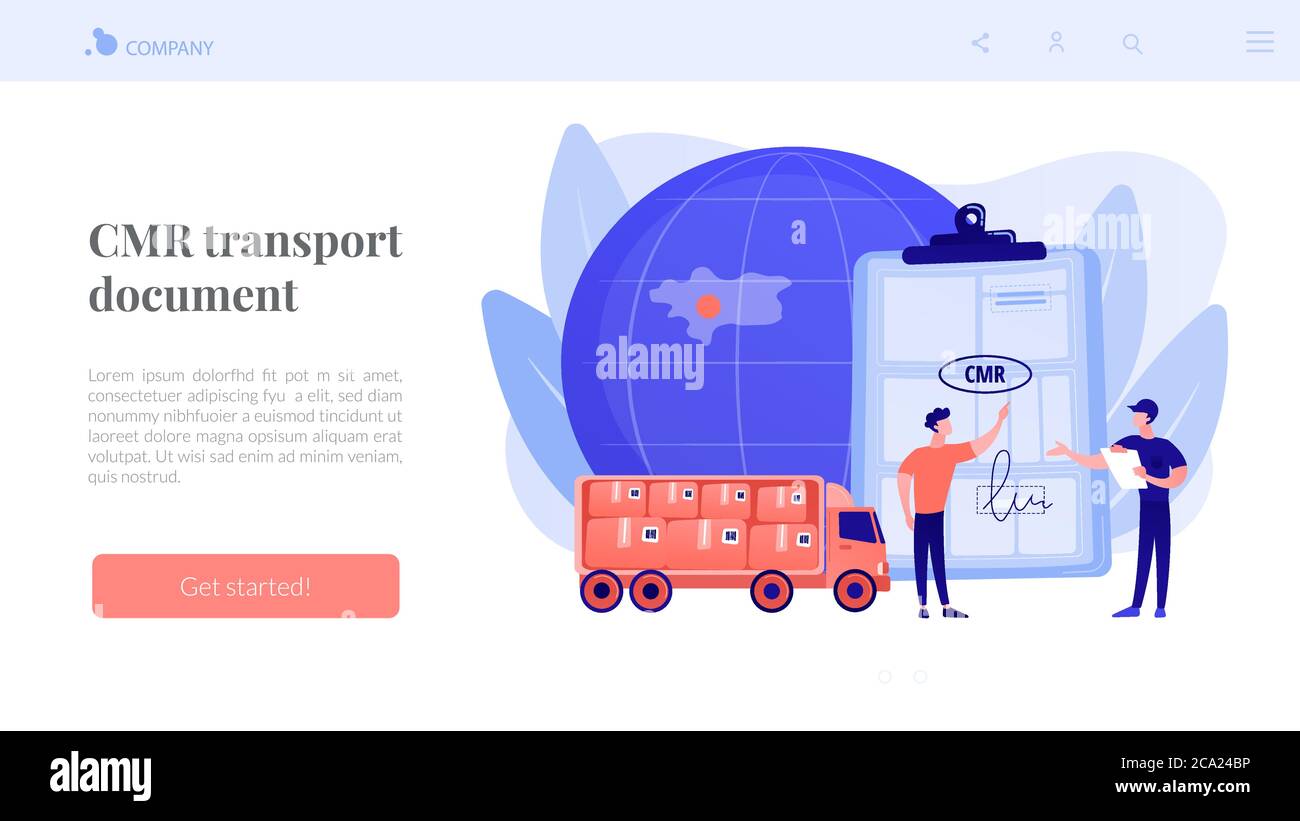 Road transport documents concept landing page Stock Vector Image & Art ...