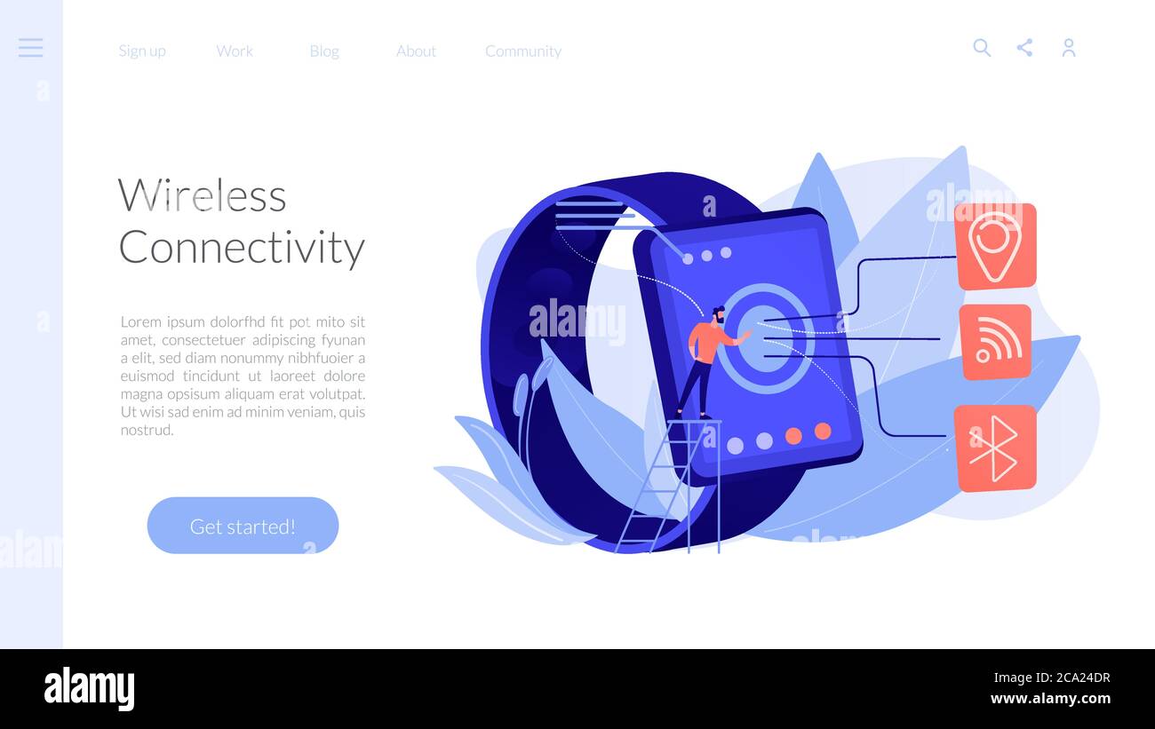 Wireless connectivity concept landing page Stock Vector Image & Art - Alamy