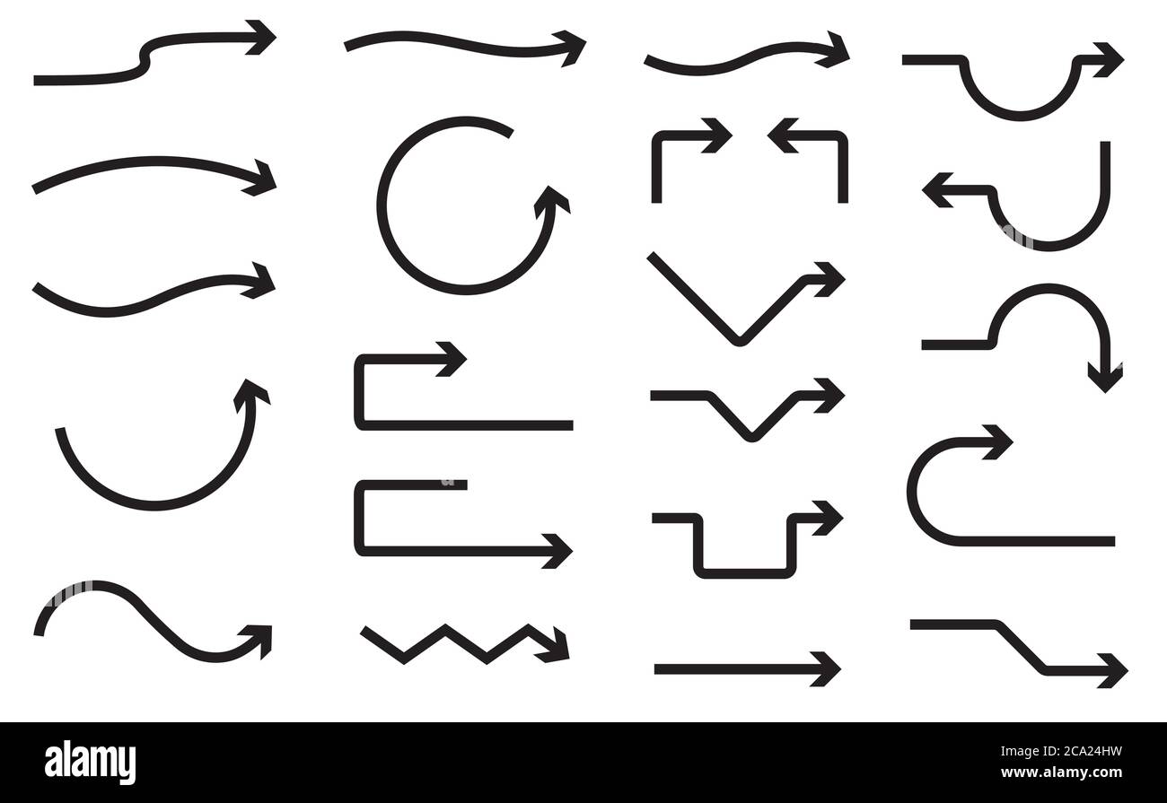 Big set of hand drawn vector arrows on a white background Stock Vector ...