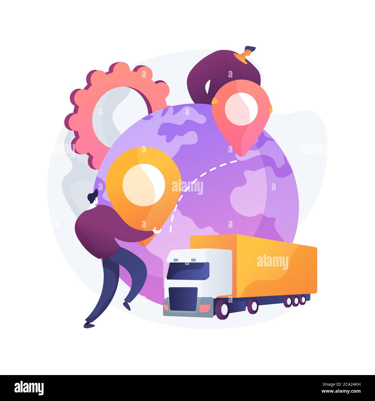 Collaborative logistics abstract concept vector illustration Stock ...
