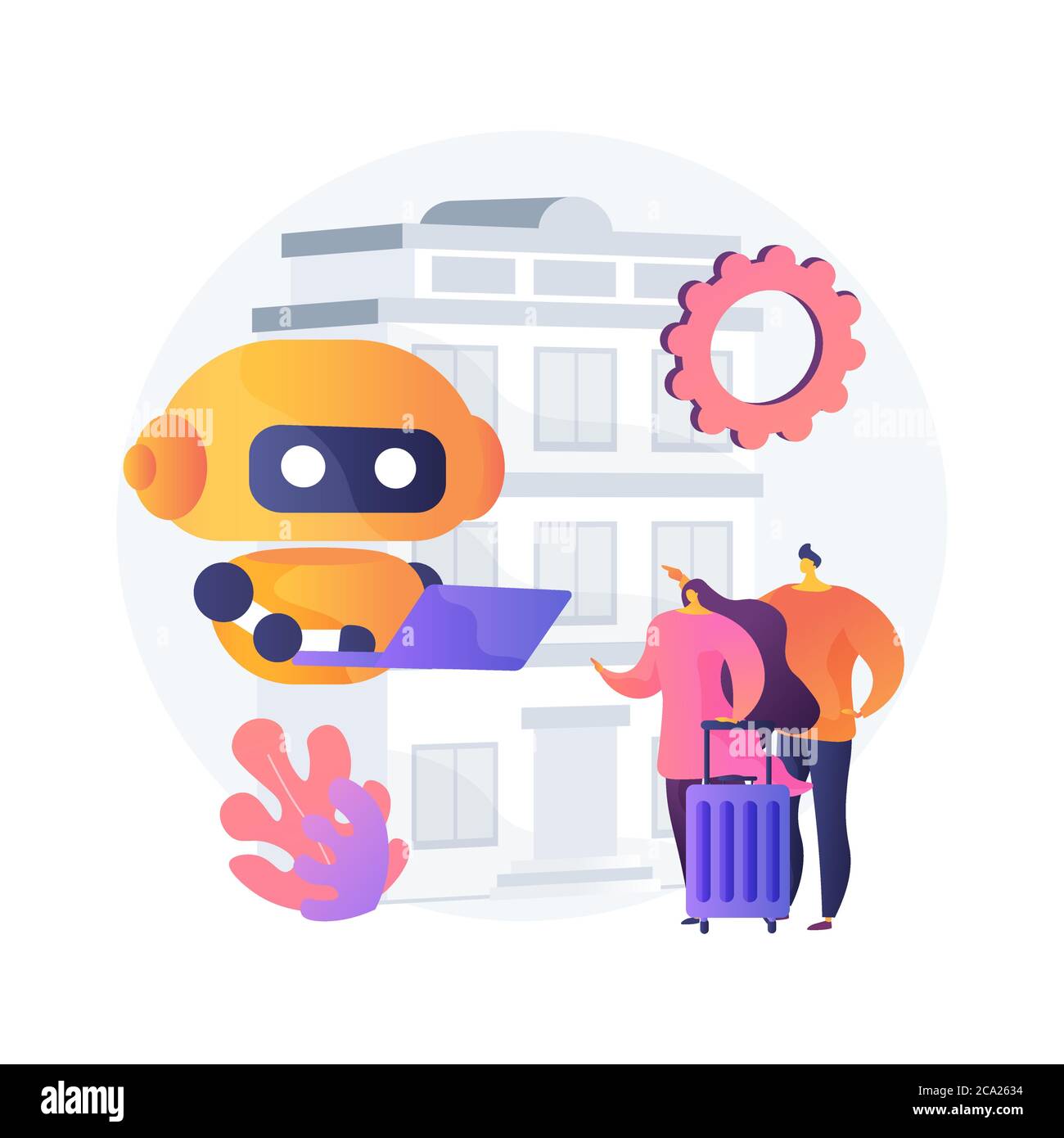 Smart hospitality industry abstract concept vector illustration Stock ...