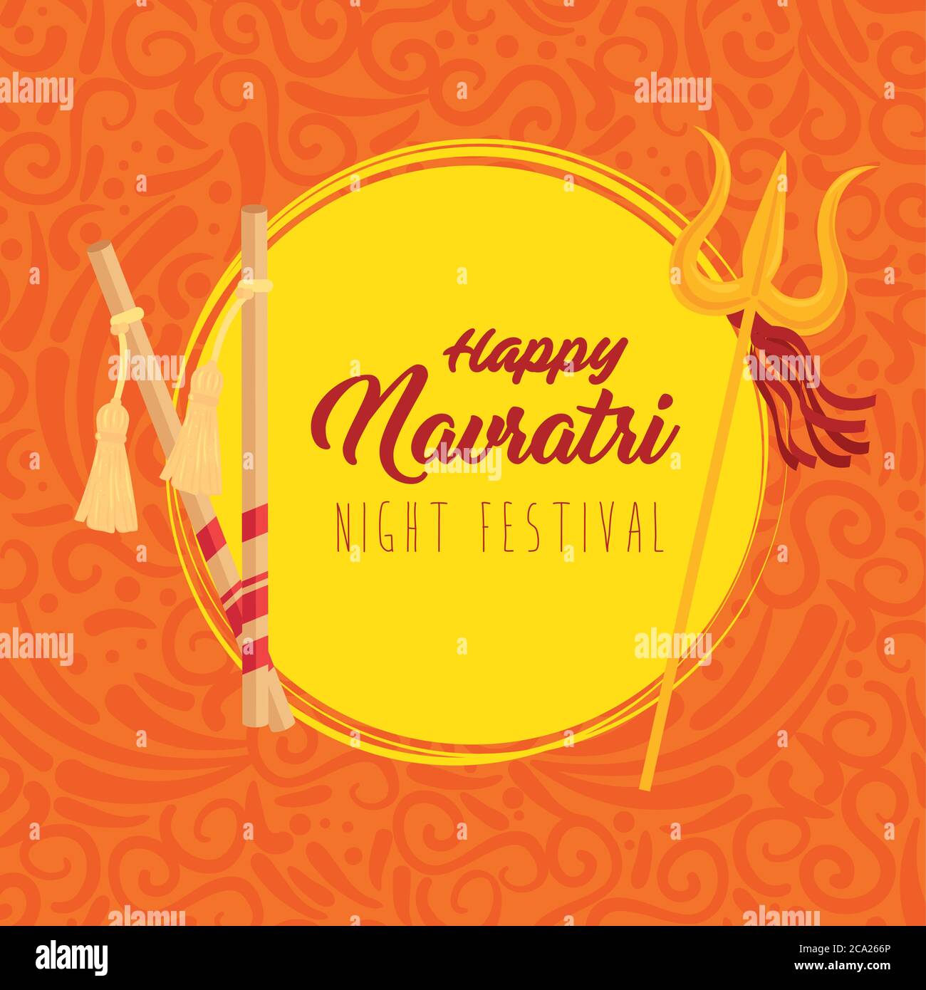 happy navratri celebration poster, night festival Stock Vector Image ...
