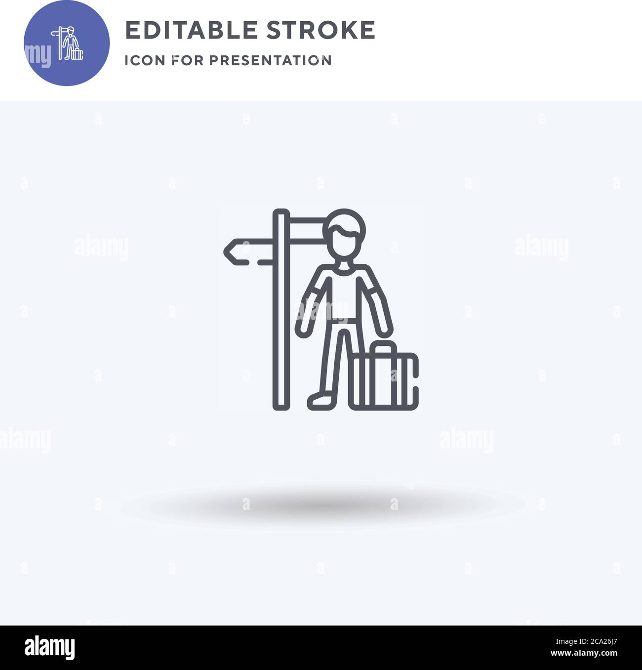 Traveller icon vector, filled flat sign, solid pictogram isolated on ...