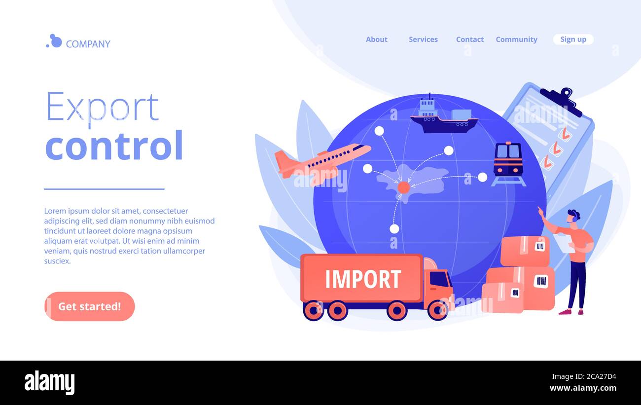 Export control concept landing page Stock Vector Image & Art - Alamy Export control concept landing page Stock Vector Image & Art - Alamy