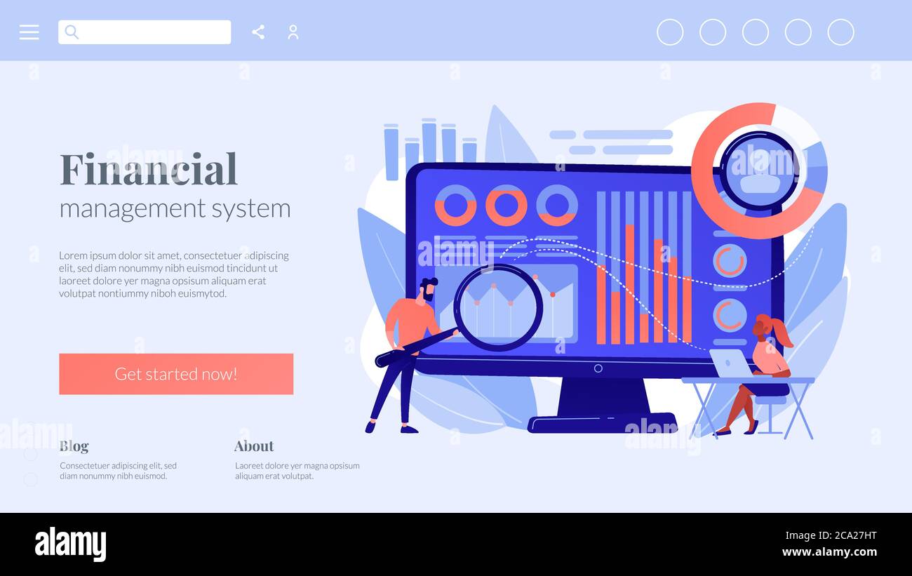 Financial management system concept landing page Stock Vector Image ...