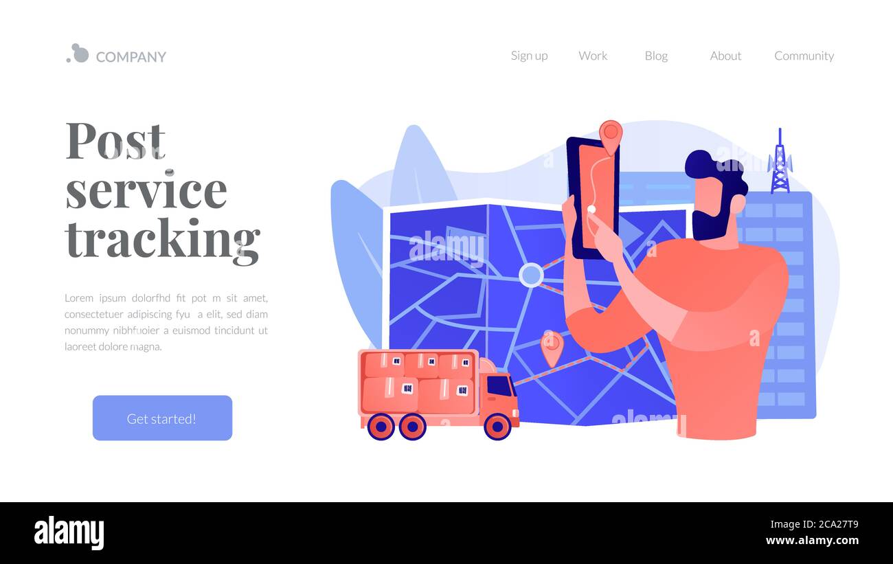 Tracking landing page Cut Out Stock Images & Pictures - Alamy