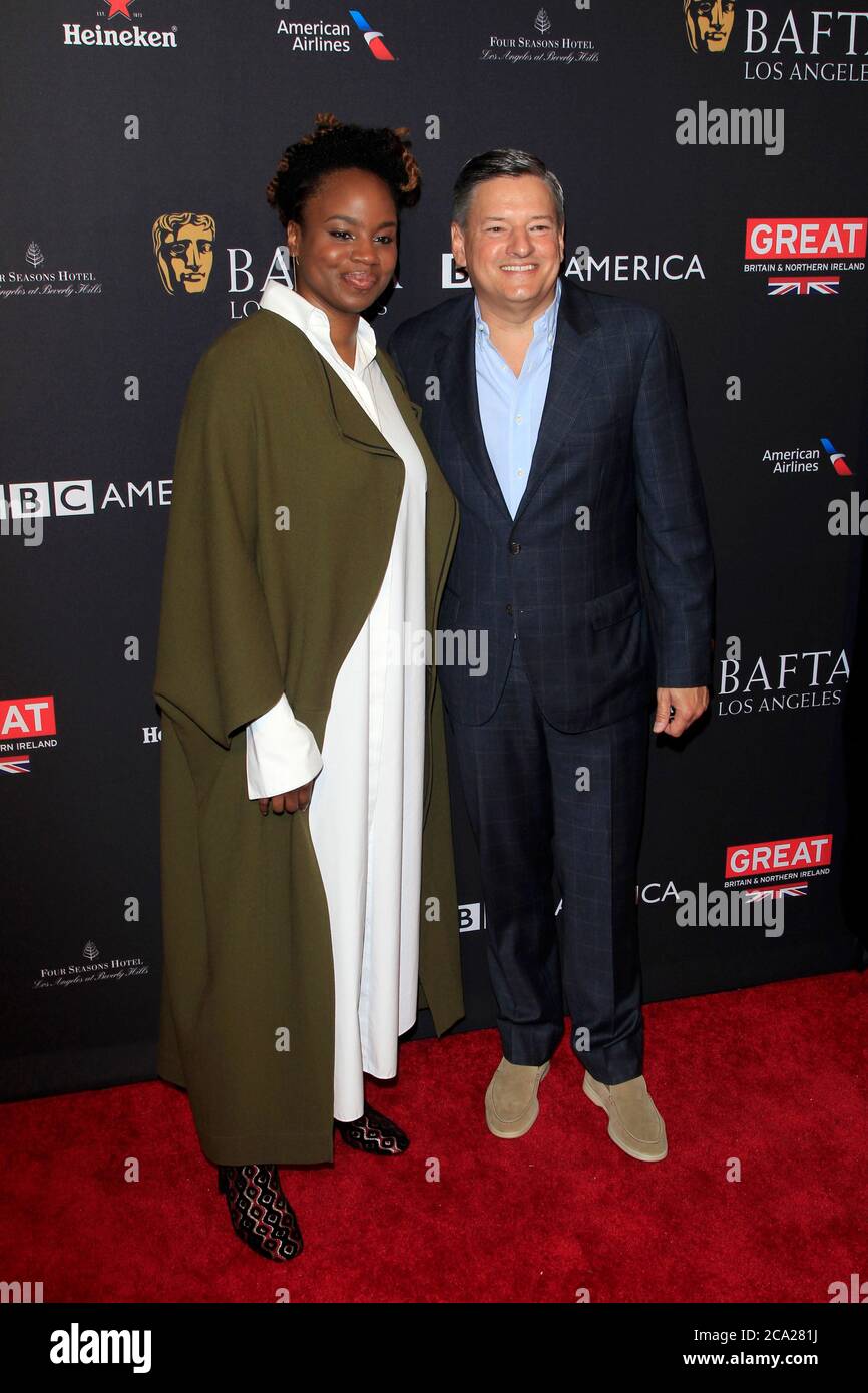 LOS ANGELES - JAN 6: Ted Sarandos, Dee Rees at the 2018 BAFTA Tea Party ...