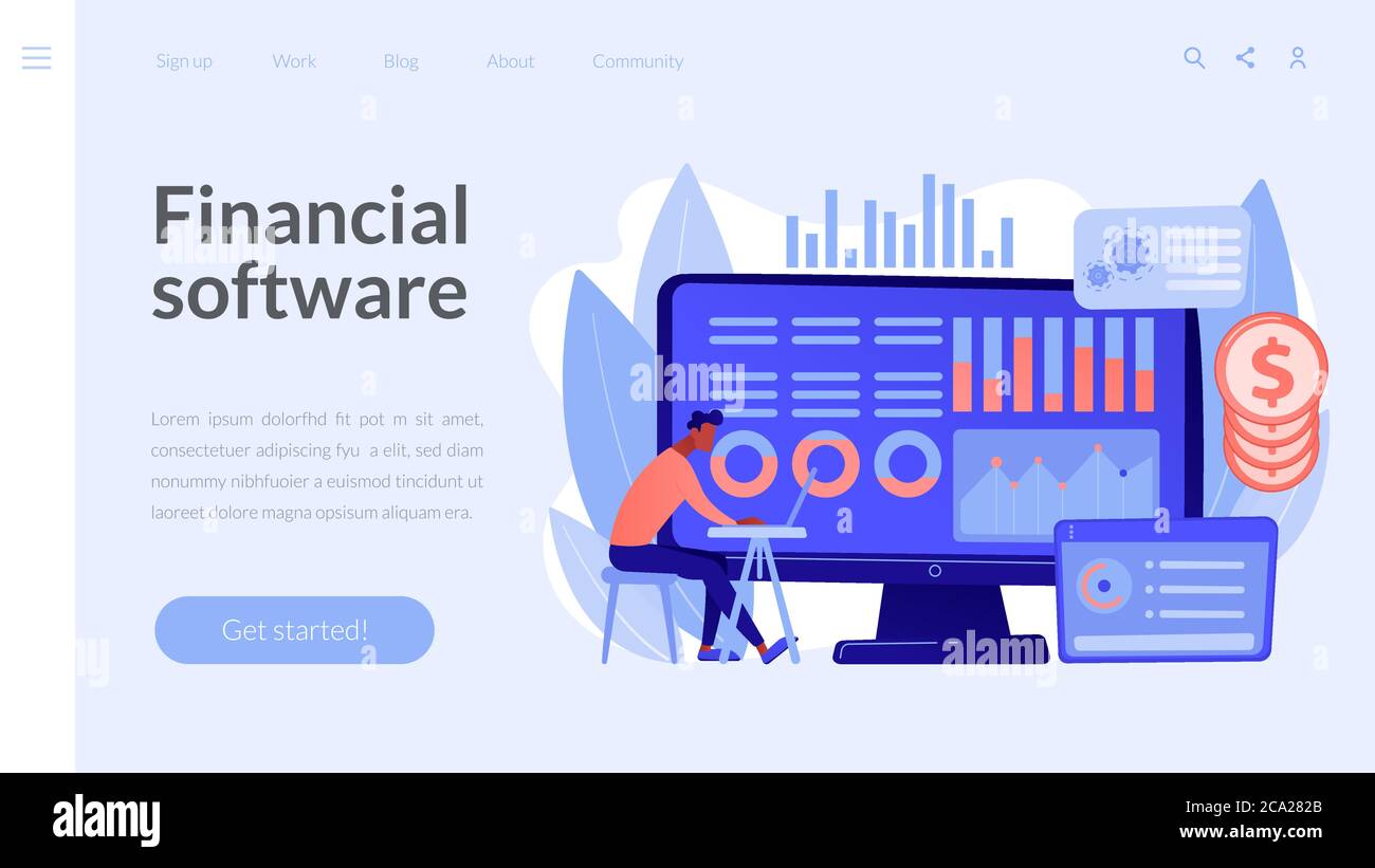 Financial software management Stock Vector Images - Alamy