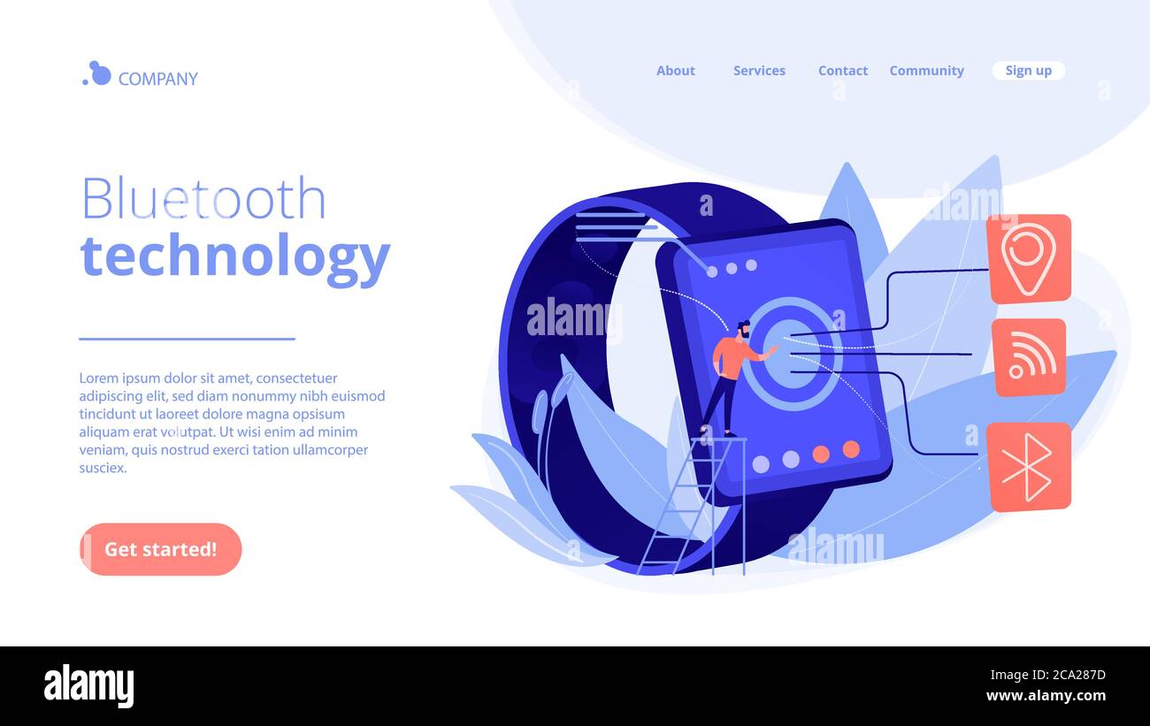 Wireless connectivity concept landing page Stock Vector Image & Art - Alamy