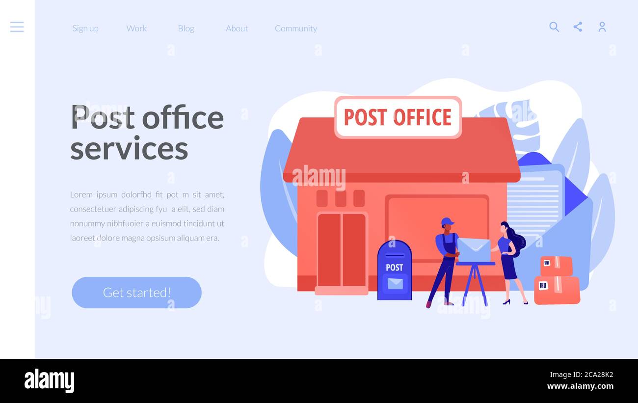 Post office concept landing page Stock Vector Image & Art - Alamy