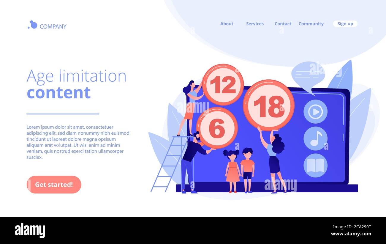 Content rating system concept landing page Stock Vector Image & Art - Alamy